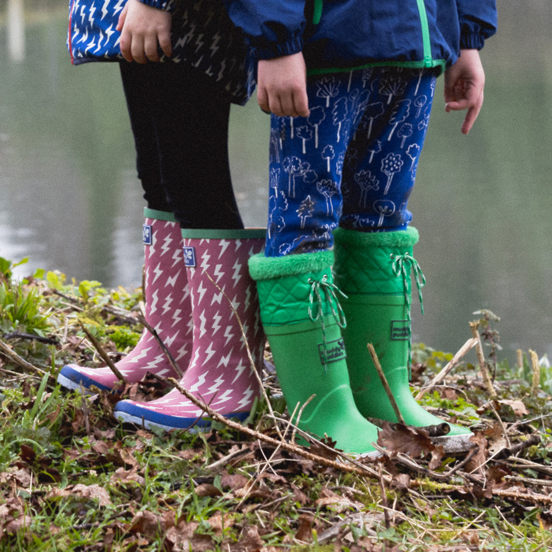 Puddlestomper Wellies Blue Lightning Kids - Muddy Puddles