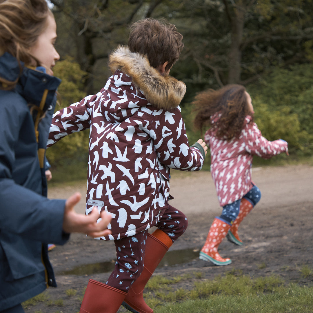 Waterproof Puffer Jacket Pink - Muddy Puddles Kids Waterproofs & Swim