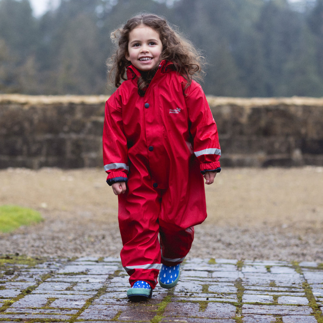 Puddleflex Fleece Lined Puddle Suit Red Kids - Muddy Puddles