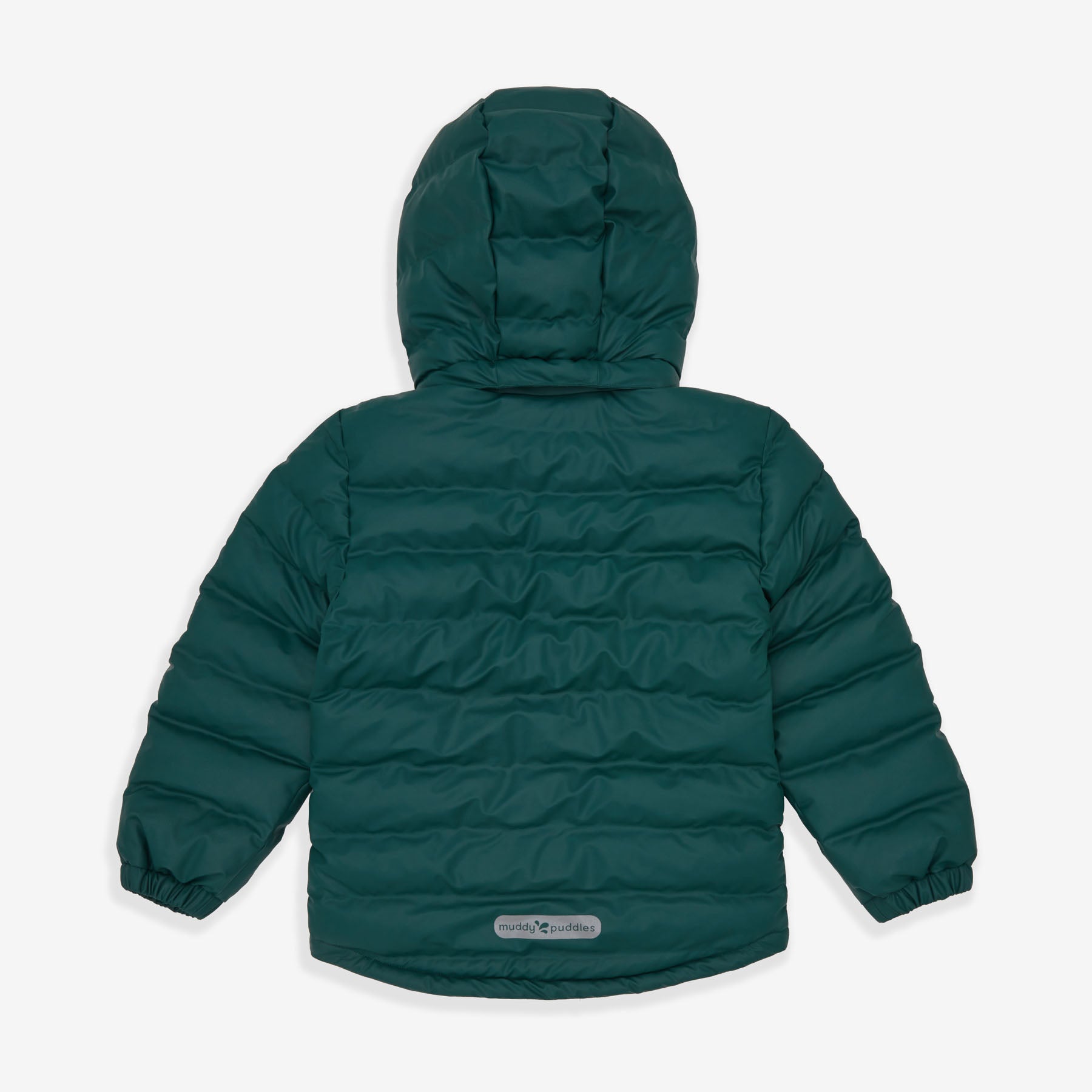 Waterproof Puffer Jacket Dark Green Kids - Muddy Puddles