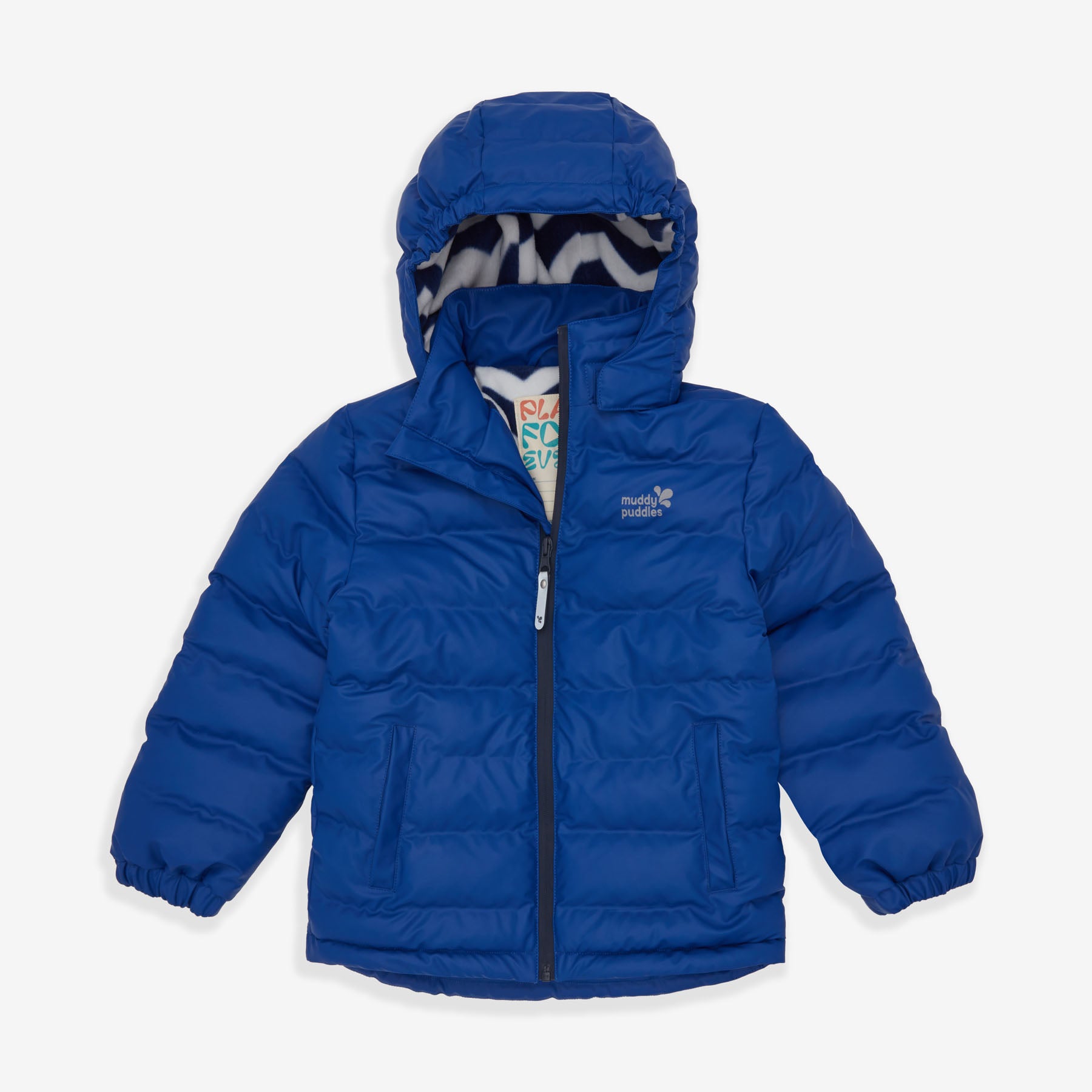 Waterproof Puffer Jacket Royal Blue Kids - Muddy Puddles