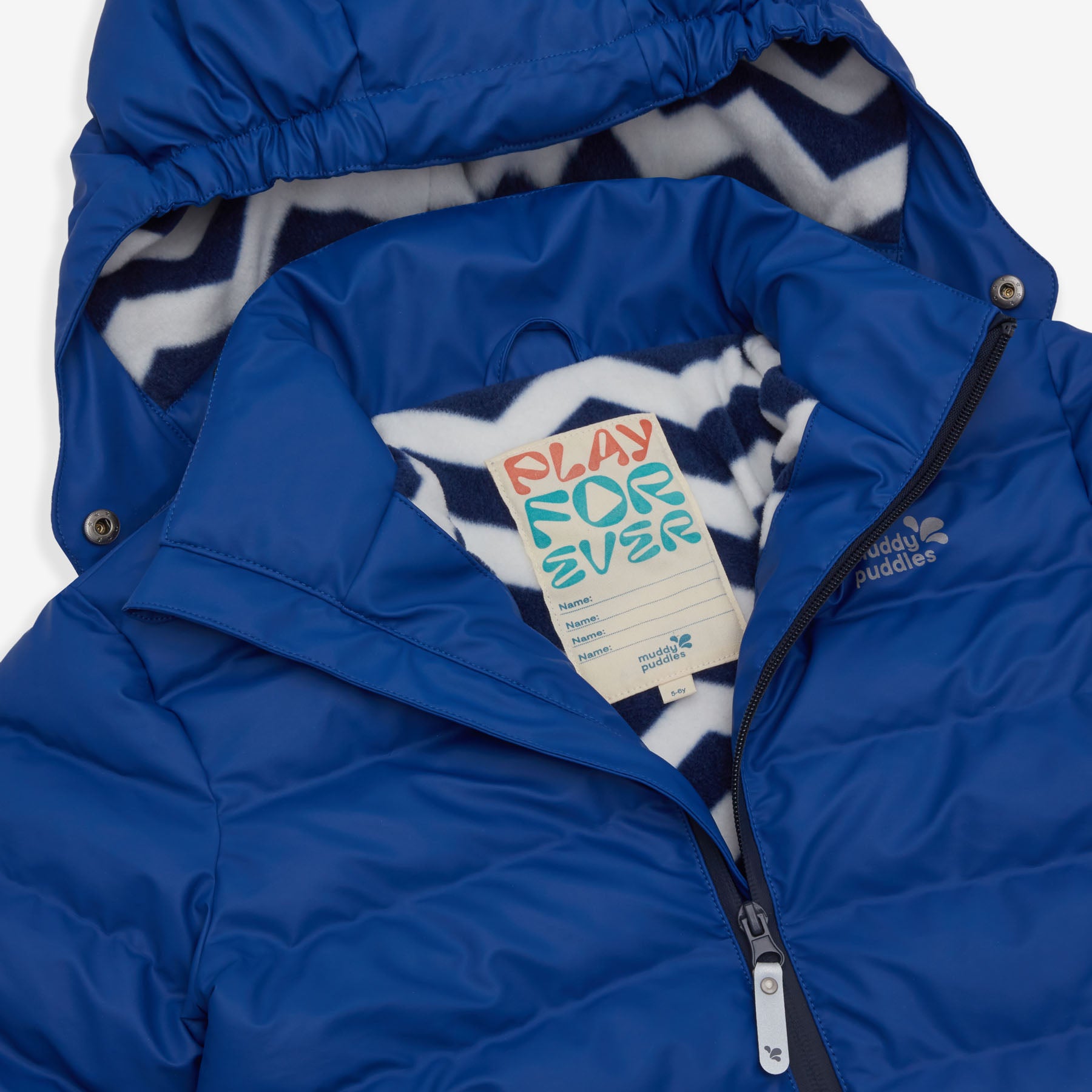 Waterproof Puffer Jacket Royal Blue Kids - Muddy Puddles